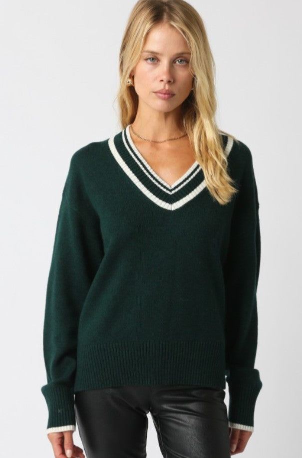 Aimee Sweater - Dark Green – Silk Haus